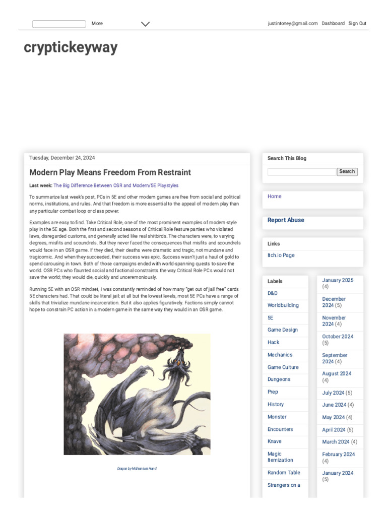 Cryptickeyway Modern Play Means Freedom From Restraint | PDF