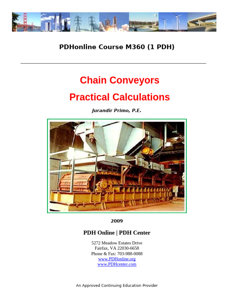 Chain Conveyor Design Calculations | PDF | Wear | Mechanical Engineering
