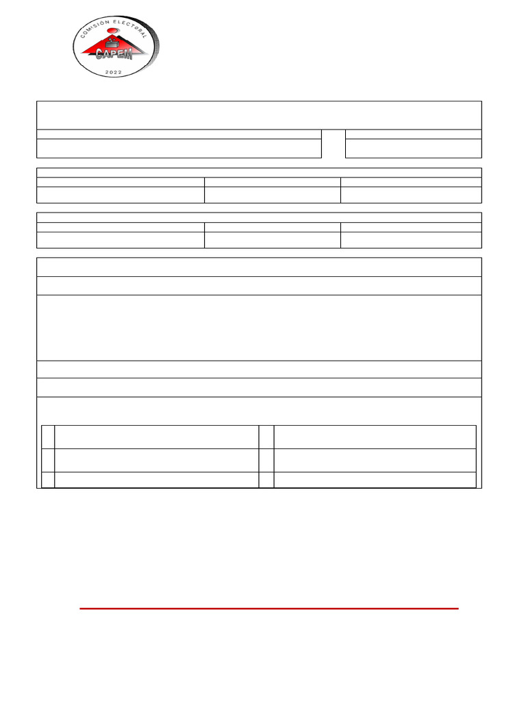 Planilla de Postulación 2022-2025 | PDF