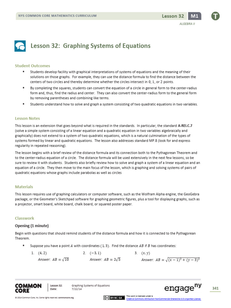 Graphing Systems of Quadratic Equations | PDF | Equations | Tangent