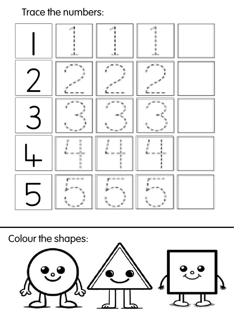 Maths Ws Shapes N Trace | PDF