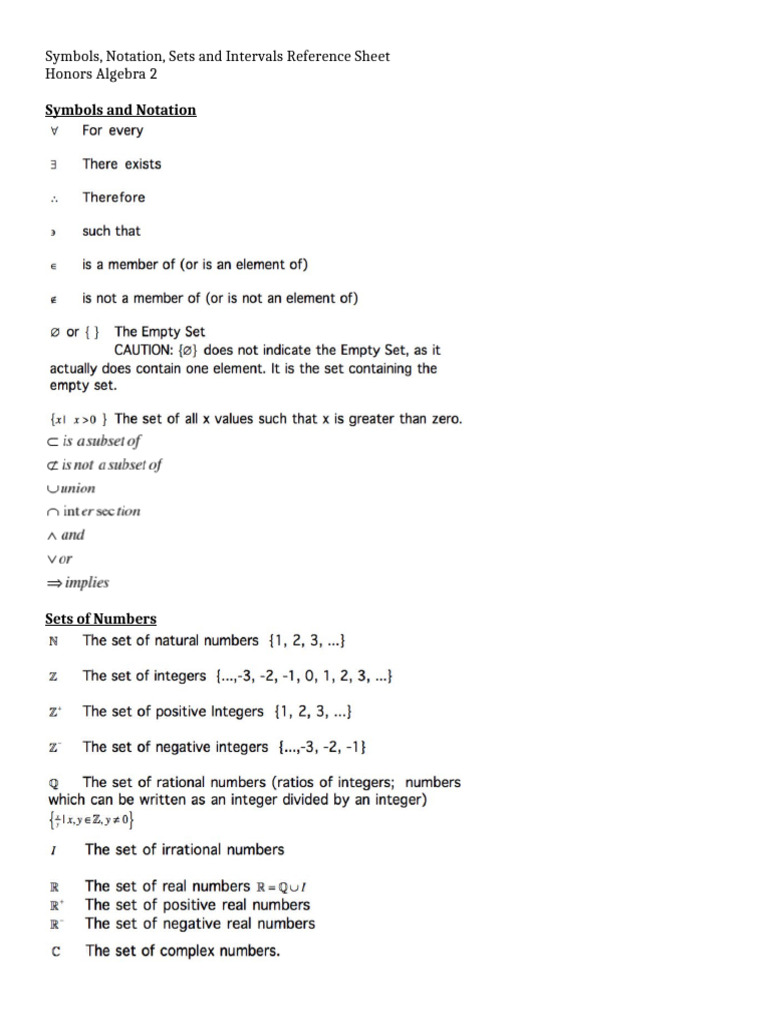 HA2 - Symbols and Notation | PDF