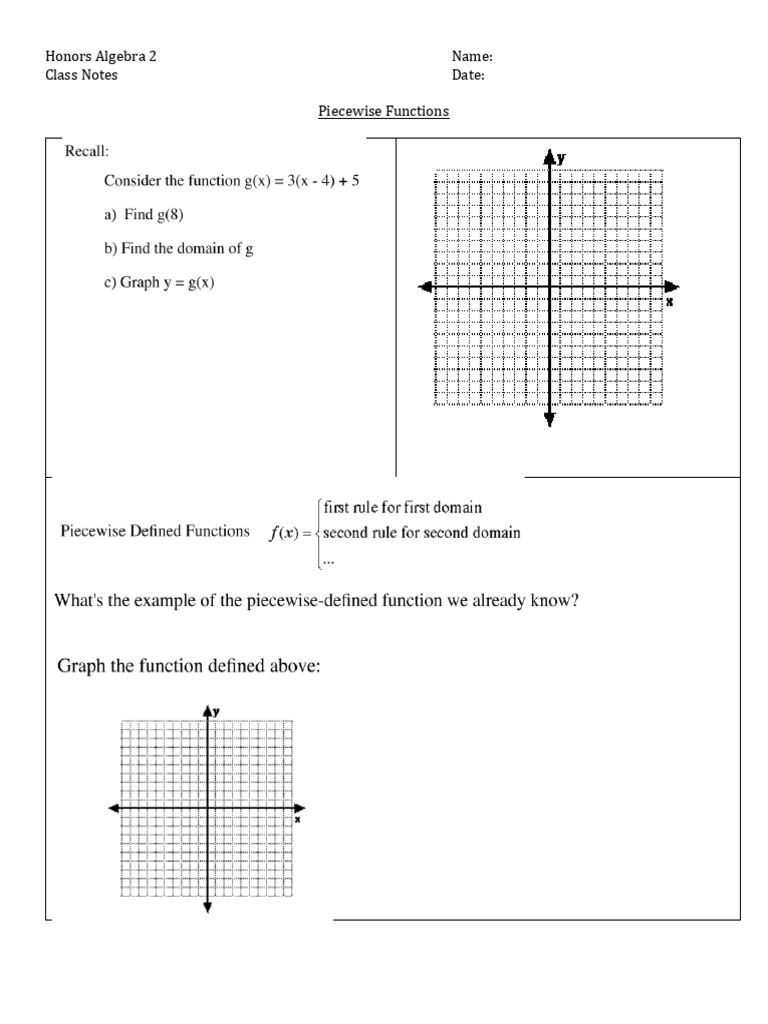 HA2 Piecewise Functions | PDF