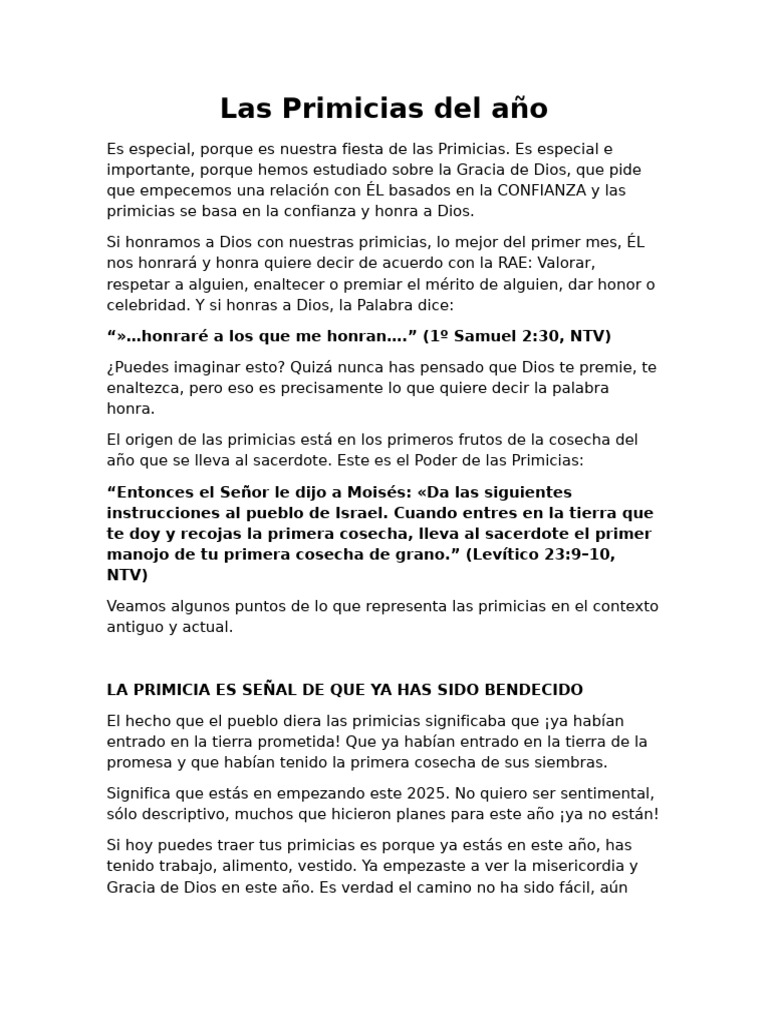 Primicias | PDF | La resurrección de Jesús | Cristo (título)