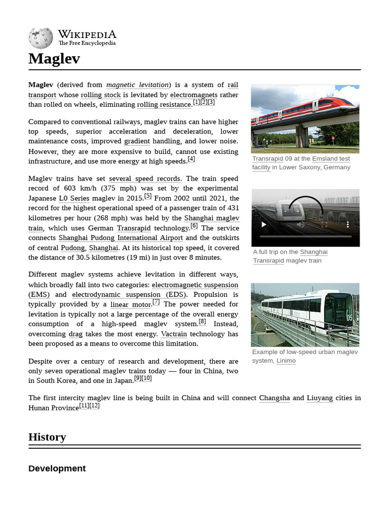 Maglev Train Technology Overview | PDF | Train | Electromagnetism
