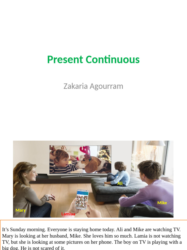 Present continuous | PDF