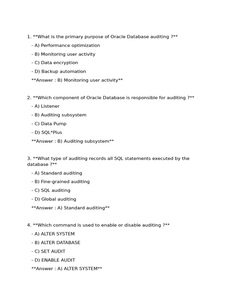 Oracle Mcqs of Khalil | PDF | Databases | Sql
