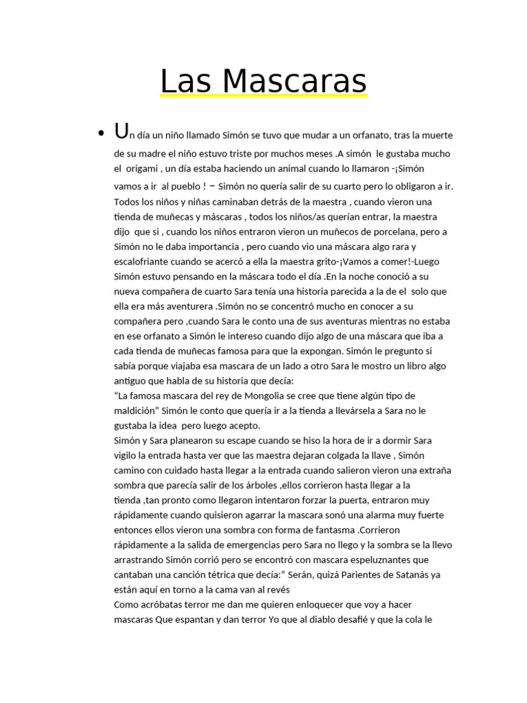 Las Mascaras | PDF
