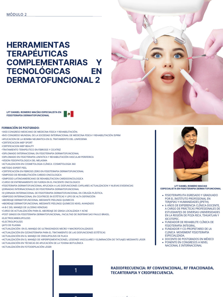 Herramientas Terapéuticas Complementarias y Tecnológicas en Dermatofuncional 2 Parte 2 | PDF ...