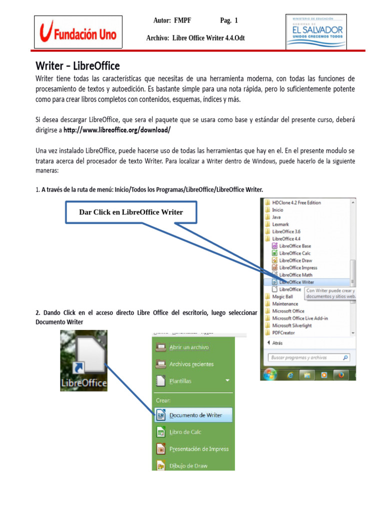 Libre Office Writer 4.4.1 | PDF | Color | Percepción