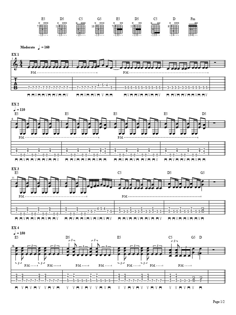 Iron Maiden Rhythm Guitar Lesson TAB | PDF