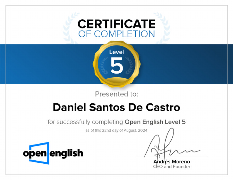 Certificate Level5 | PDF