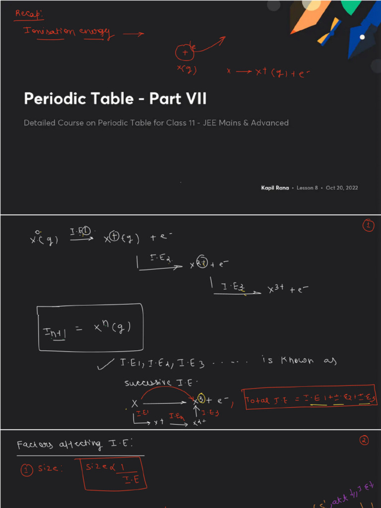 Periodic Table Part VII With Anno | PDF