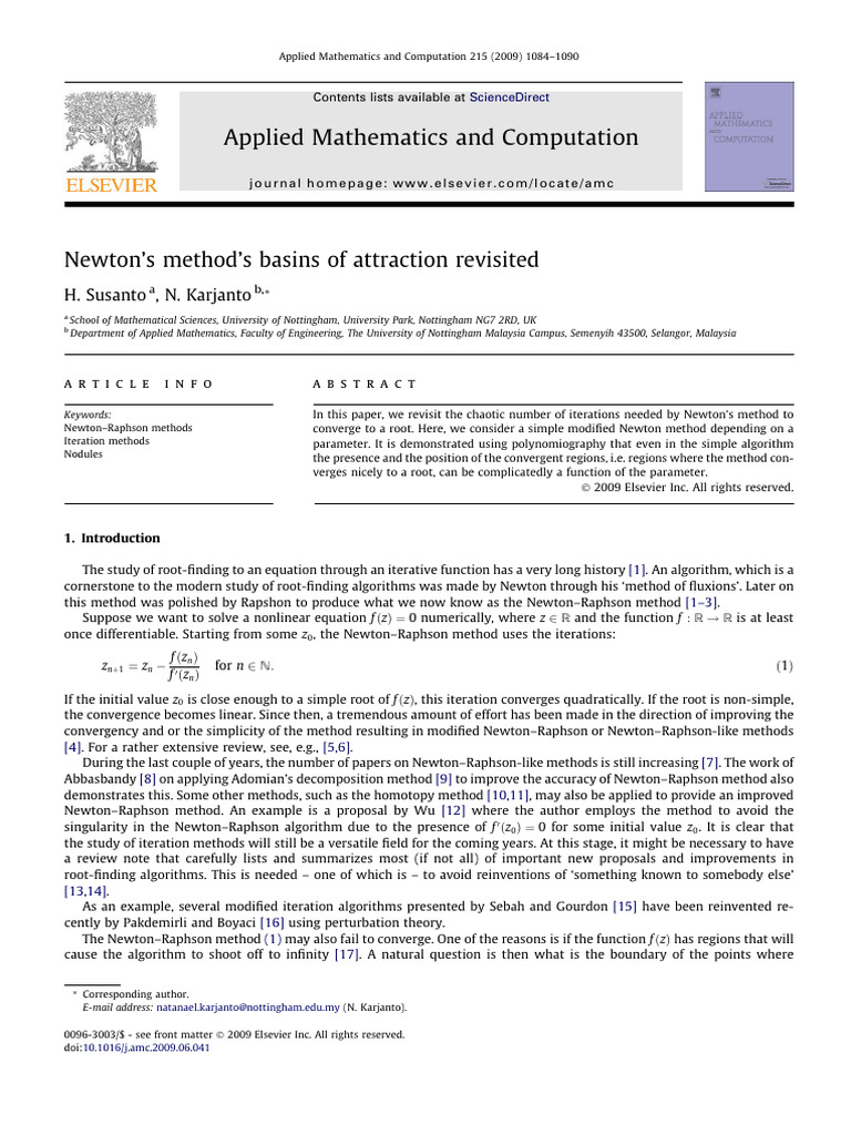 C.coek - Info - Newtons Methods Basins of Attraction Revisited | PDF | Attractor | Mathematical ...