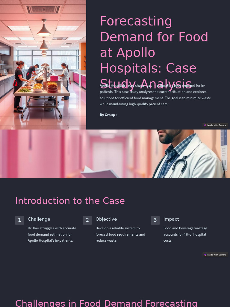Forecasting Demand For Food at Apollo Hospitals Case Study Analysis ...