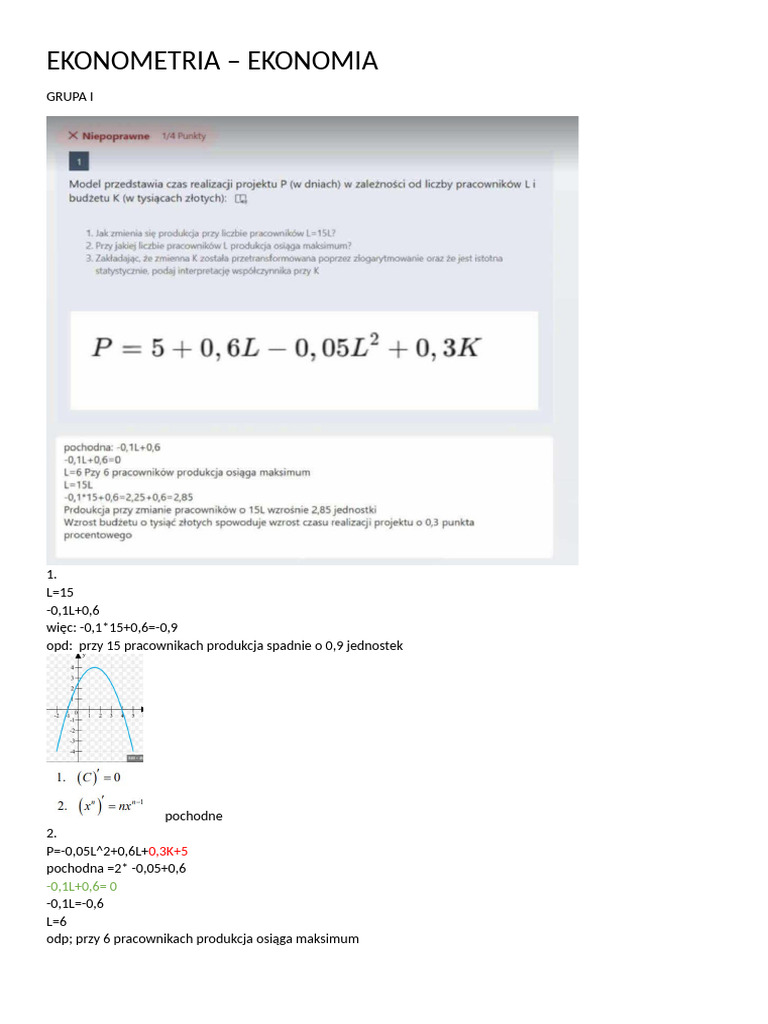 EKONOMETRIA Zad | PDF