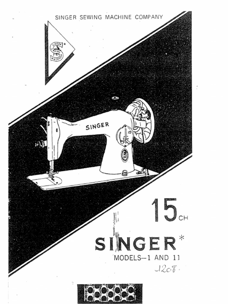 Notice Machine Singer 15B | PDF
