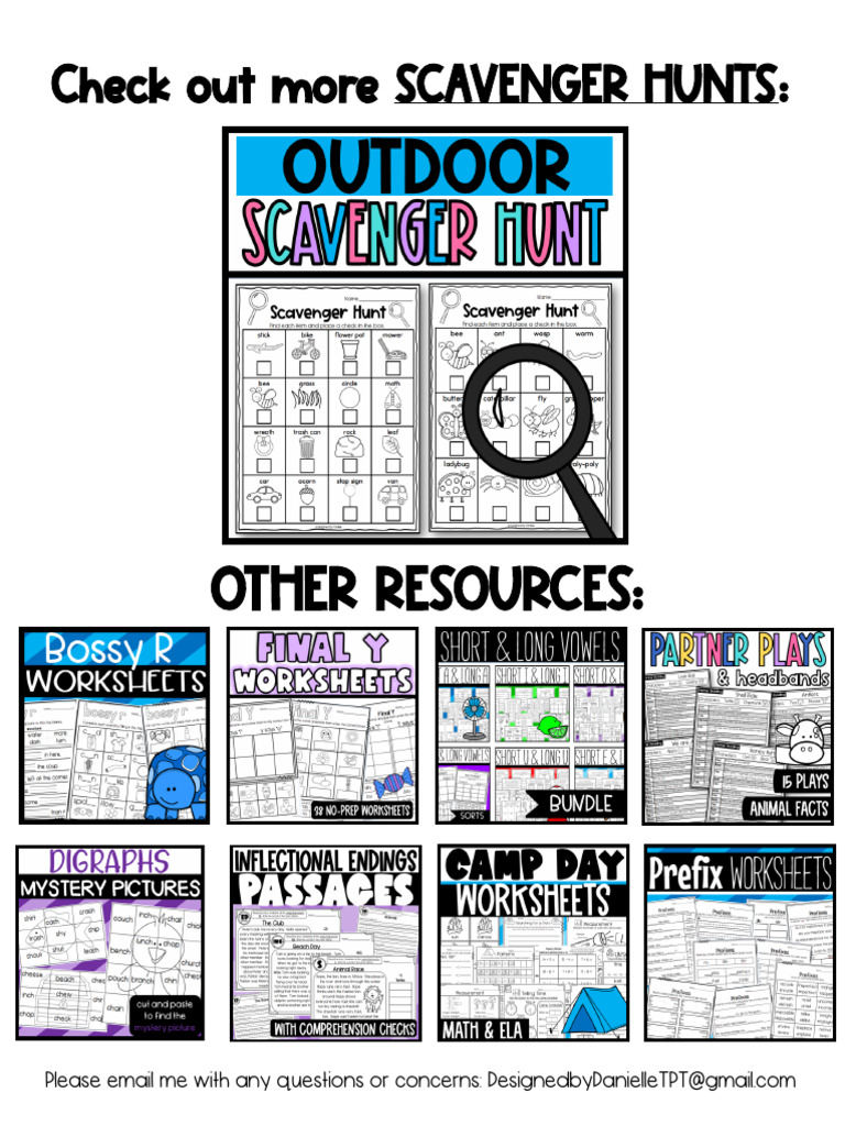 Check Out More SCAVENGER HUNTS:: Other Resources | PDF