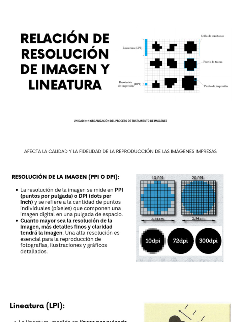 04.05. Relación de Resolución de Imagen y Lineatura | PDF