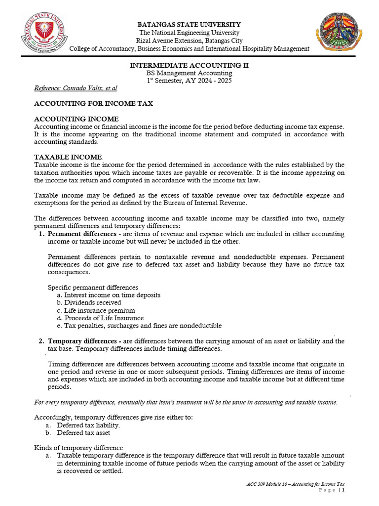 Accounting for Income Tax Explained | PDF | Deferred Tax | Expense