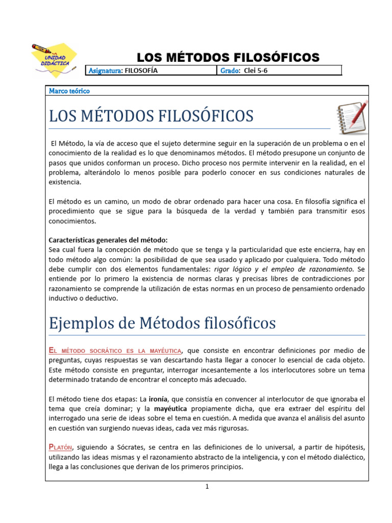 Métodos Filosóficos: Guía Completa | PDF | Conocimiento | Empirismo