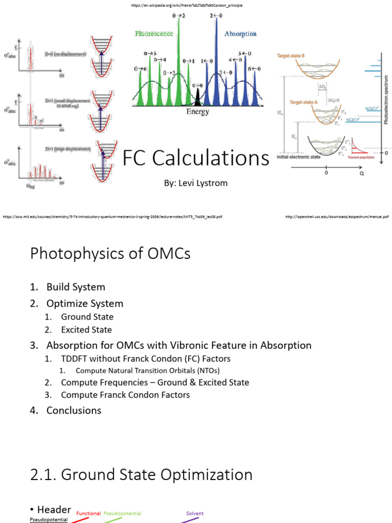 FC Calculations - NO - DATA | PDF | Molecular Physics | Physical Chemistry
