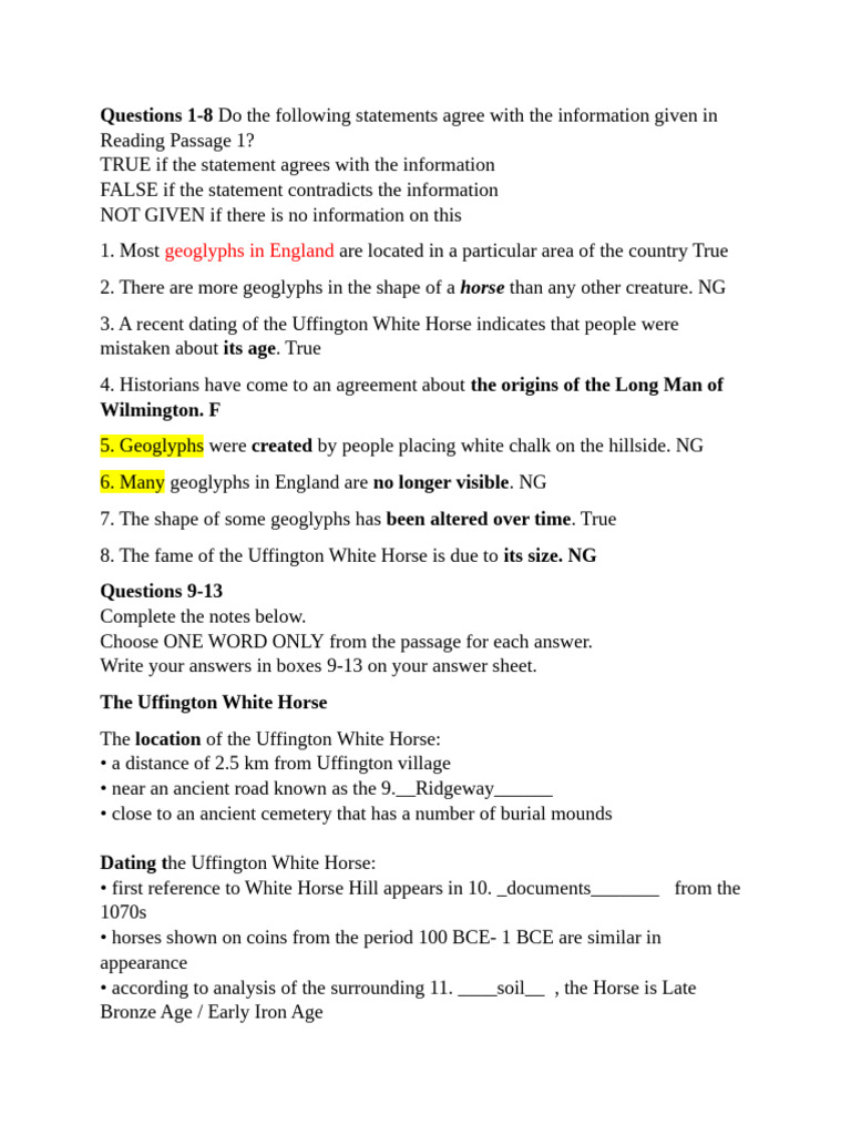 Geoglyphs and Microbes: True/False Questions | PDF | Reason | Microorganism