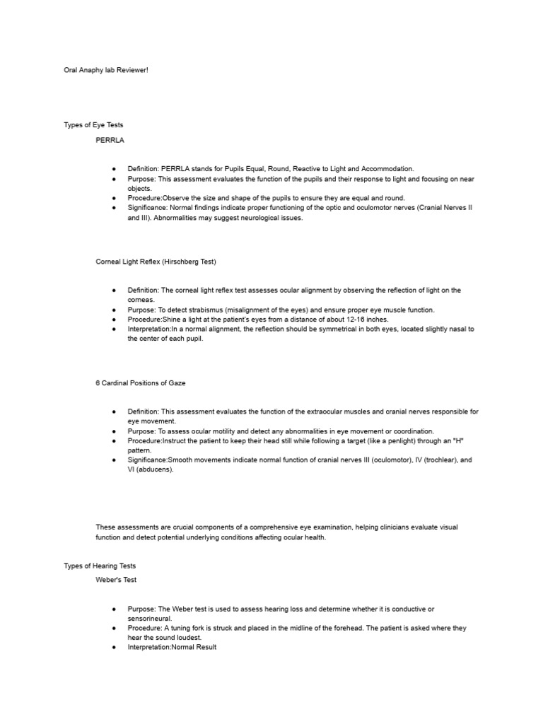 Oral Anaphy Lab Reviewer | PDF | Knee | Human Leg