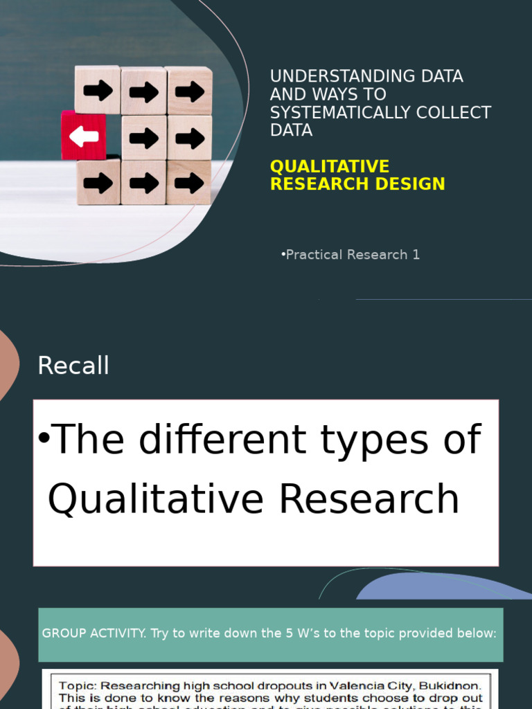 1 Understanding Data and Ways To Systematically Collect Data | PDF | Qualitative Research | Data