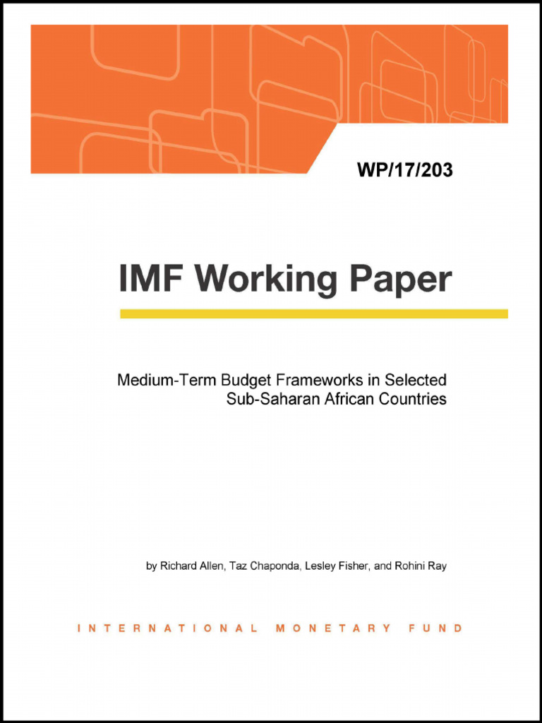 Medium-Term Budget Frameworks in Selected Sub-Saharan African Countries ...