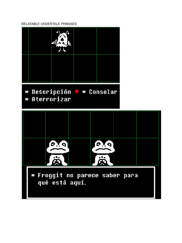 RELATABLE UNDERTALE PHRASES | PDF
