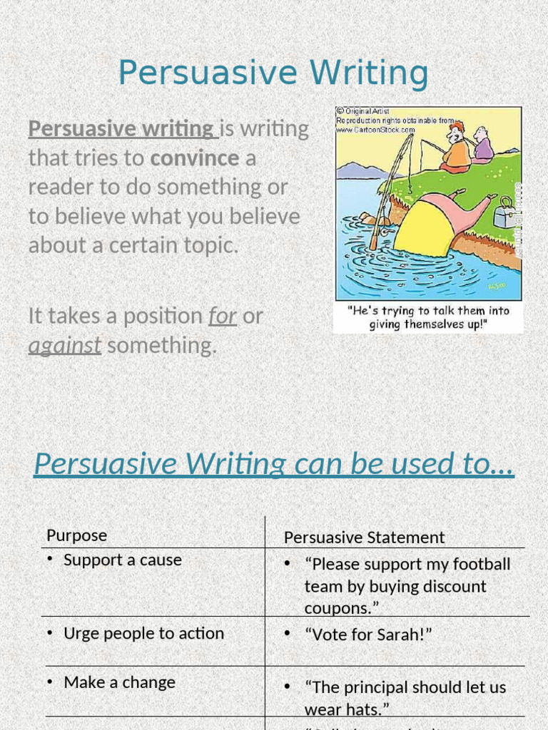 Persuasive Writing 1 | PDF | Argument | Fast Food