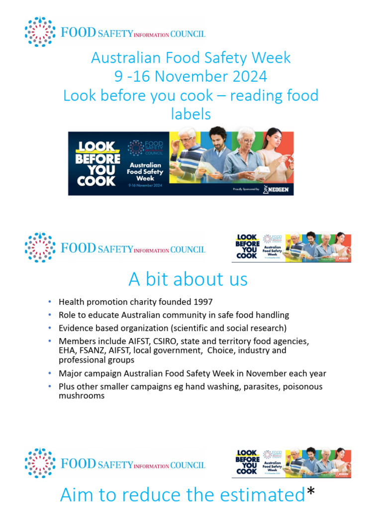 Australian Food Safety Week 2024 Guide | PDF | Foodborne Illness | Food ...