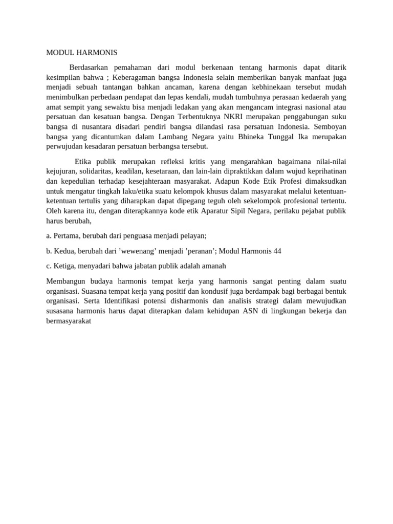 Modul Harmonis | PDF