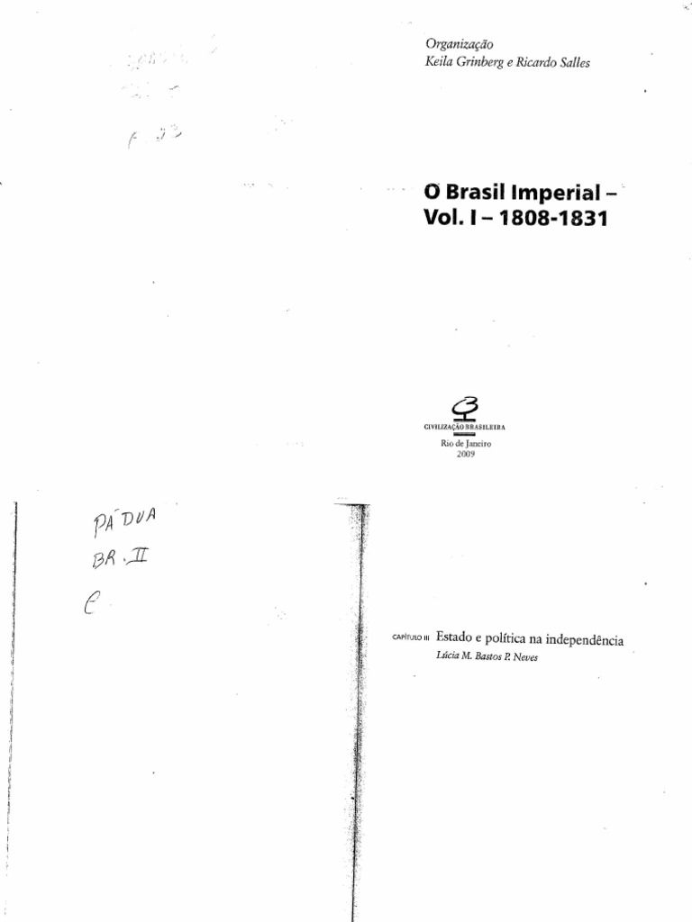 Brasil Imperial V 1 1808 1831 | PDF