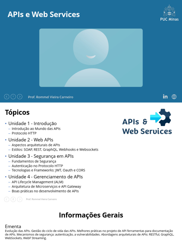APIs e Web Services - Unidade 1 | PDF | Redes | Internet e Web