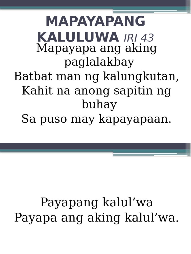 Mapayapang Kaluluwa | PDF
