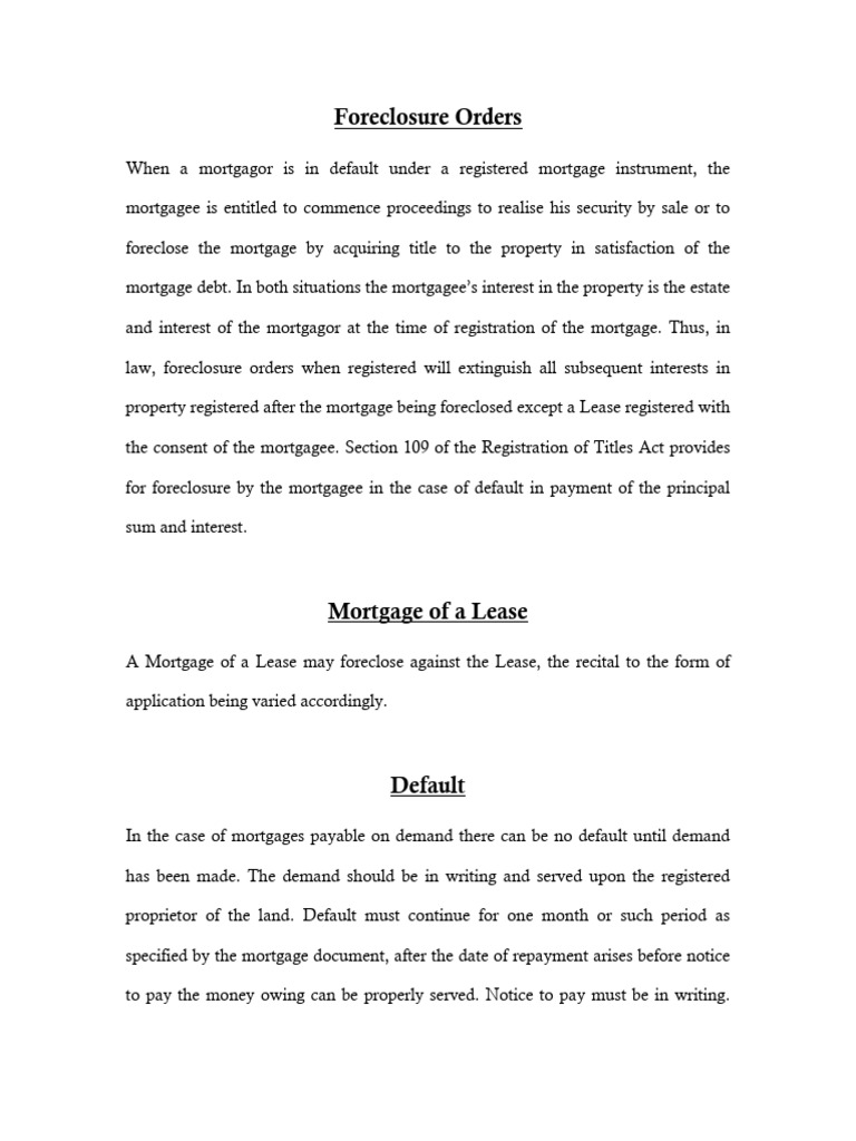Foreclosure Orders | PDF | Mortgage Law | Foreclosure