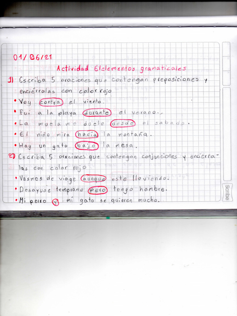 Ok Actividad Elementos Gramaticales Gabriela Gomez Ospina 5a | PDF