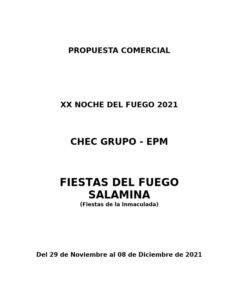 Propuesta Chec - Salamina | PDF