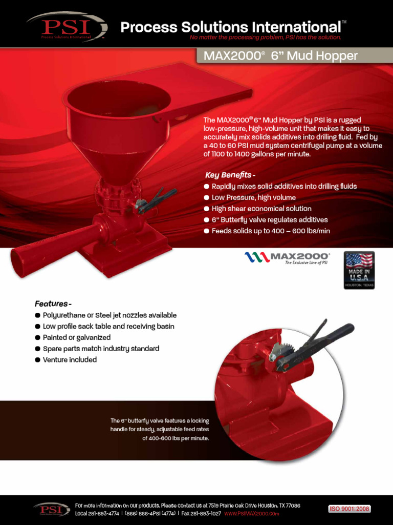 Psi Mud Hopper 2015 v45 | PDF | Valve | Pump