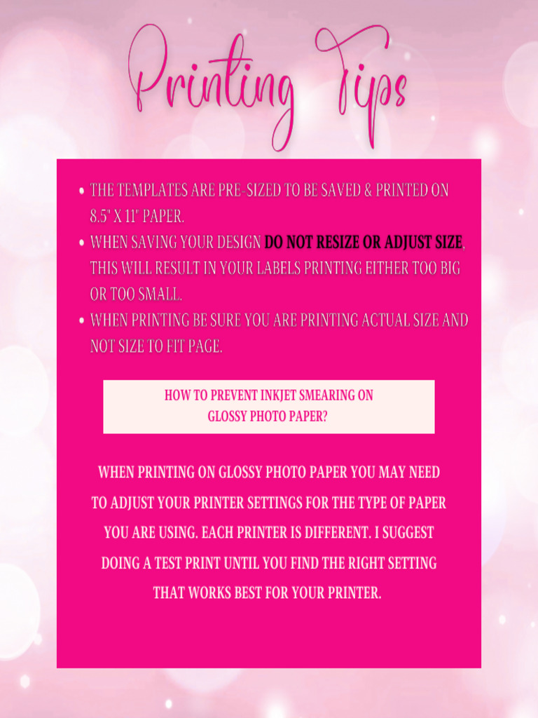 Prevent Inkjet Smearing on Glossy Paper | PDF