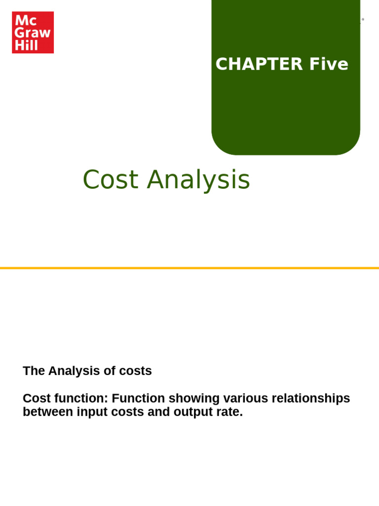 Week 13 Cost Analysis | PDF | Marginal Cost | Production And Manufacturing