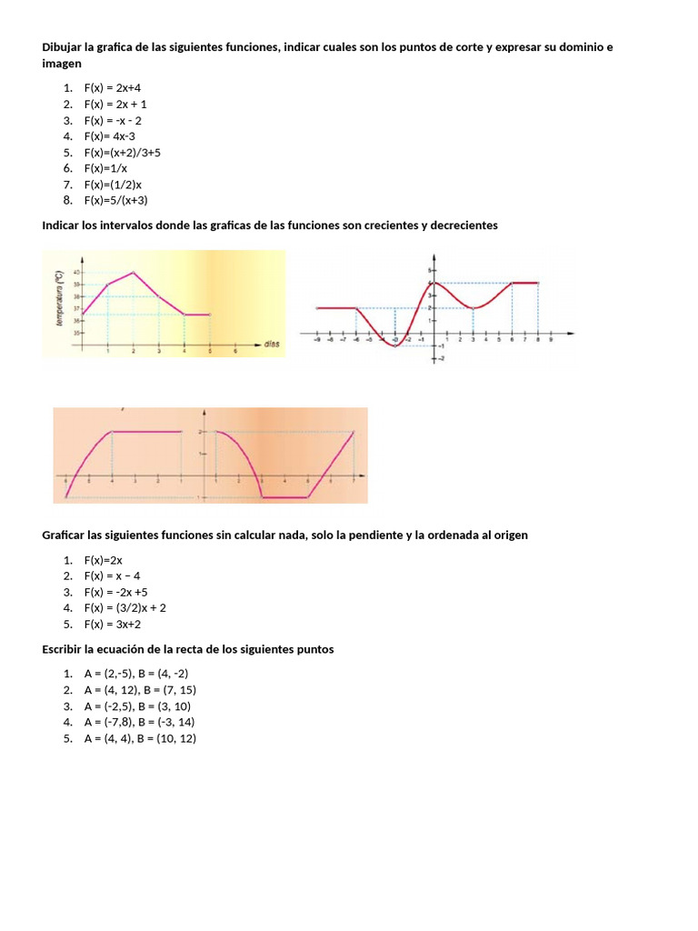 Ejercicios Funciones | PDF