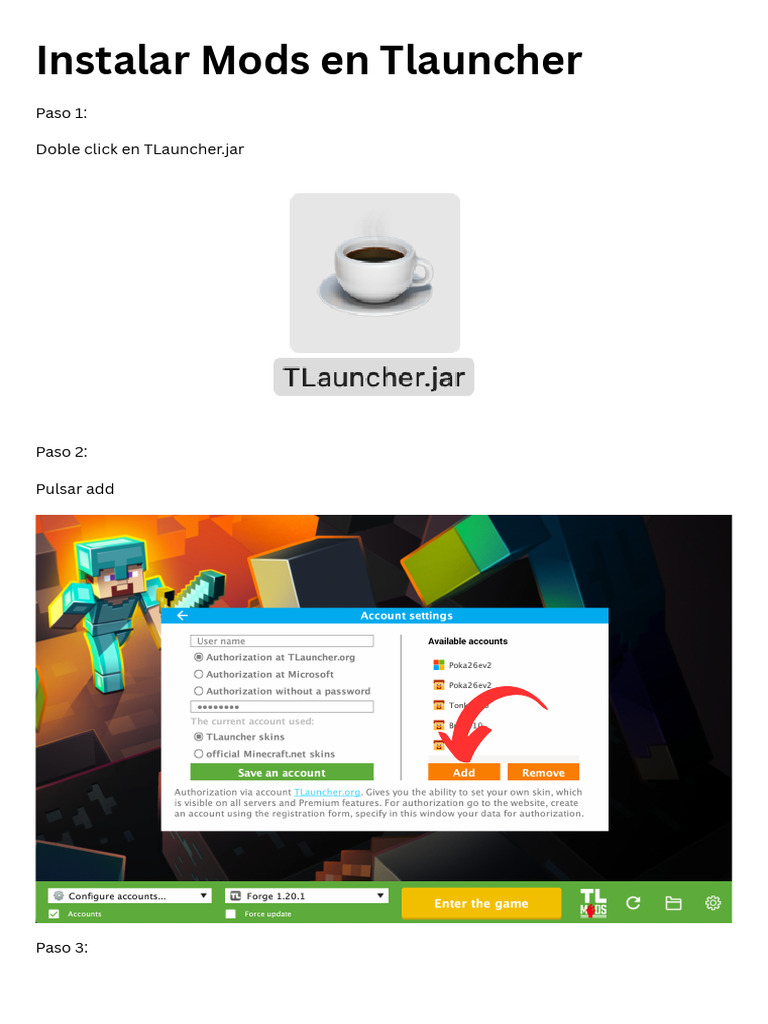Instalar Mods en Tlauncher PDF | PDF
