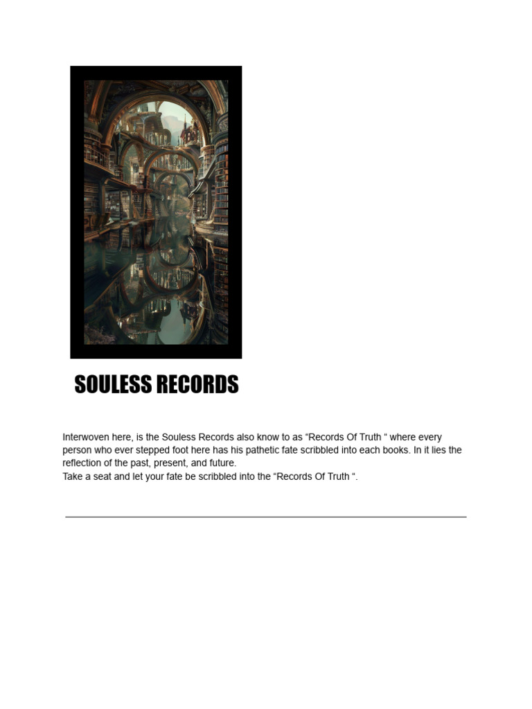 SOULESS RECORDS | PDF
