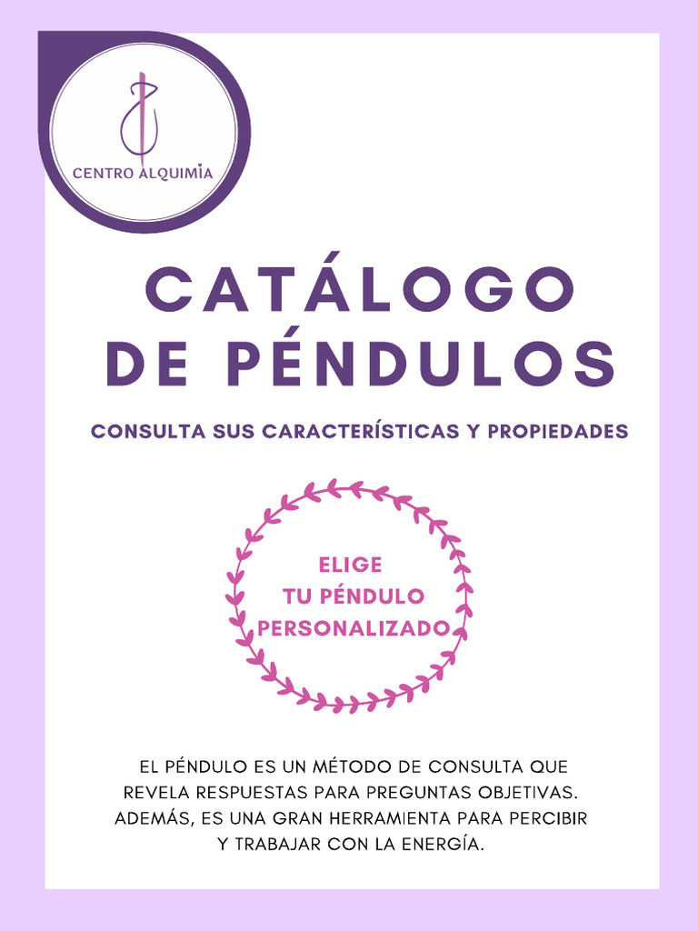 Catálogo de Pendulos PDF | PDF