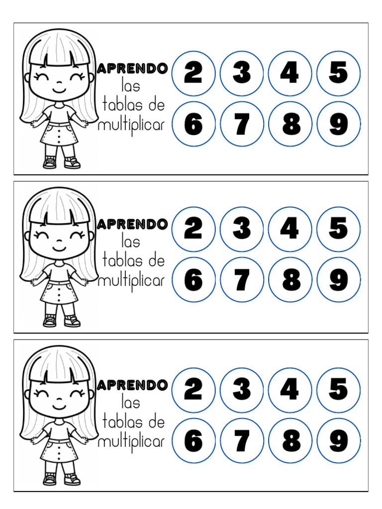 Aprendo Las Tablas de Multiplicar | PDF