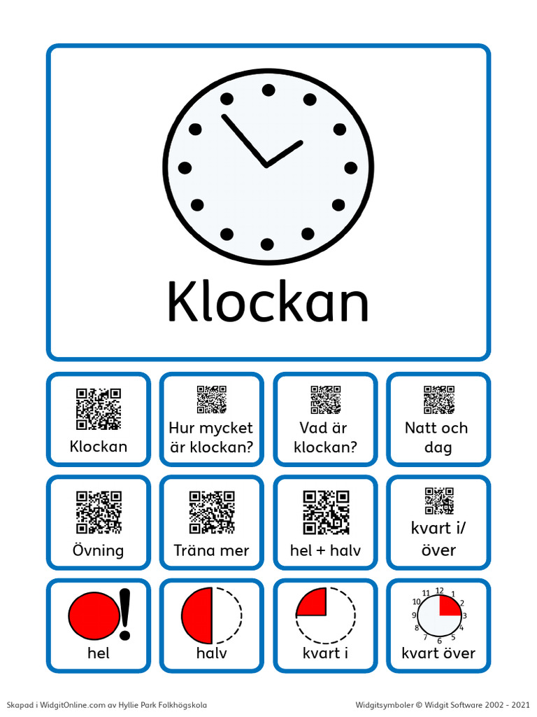 Lektion Klockan - Vder - Mnader - Datum | PDF