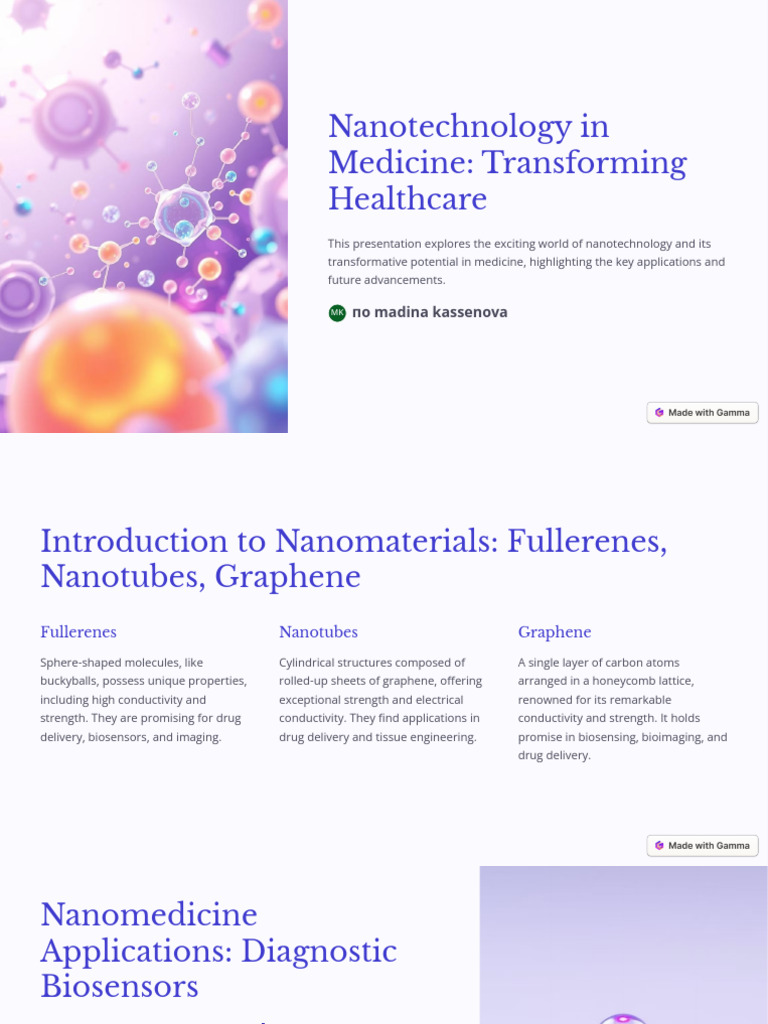 Nanotechnology in Medicine Transforming Healthcare | PDF | Nanomedicine ...